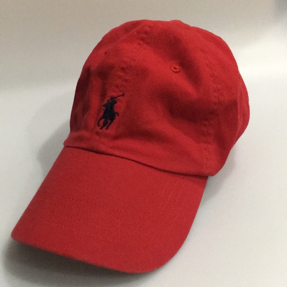 Polo Ralph Lauren | Accessories | Red Polo Hat Navy Logo | Poshmark